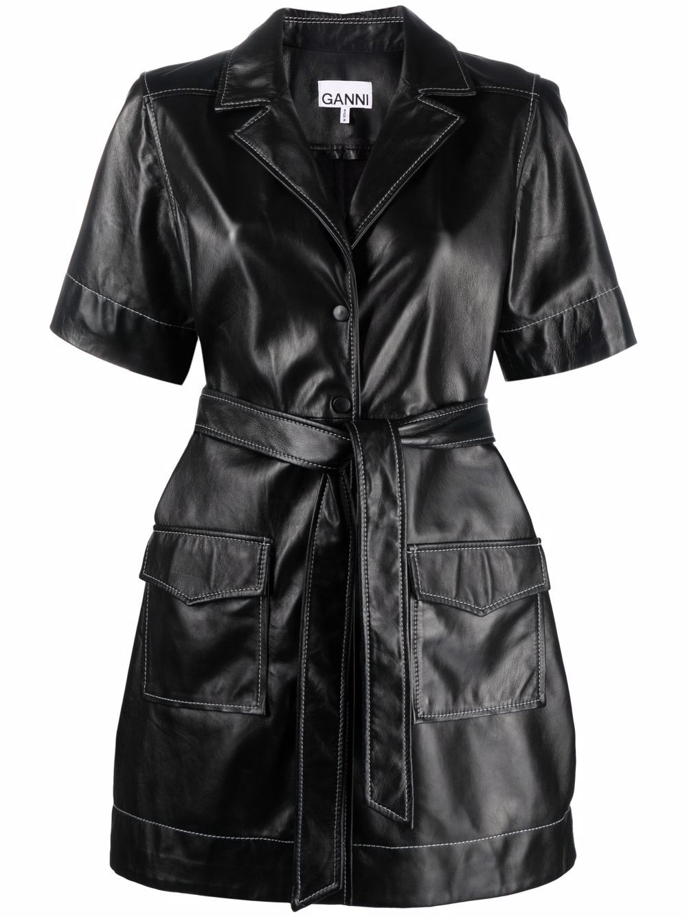 ganni lamb leather dress Buy Shirt - Black At 60% Off GL-05.21.25