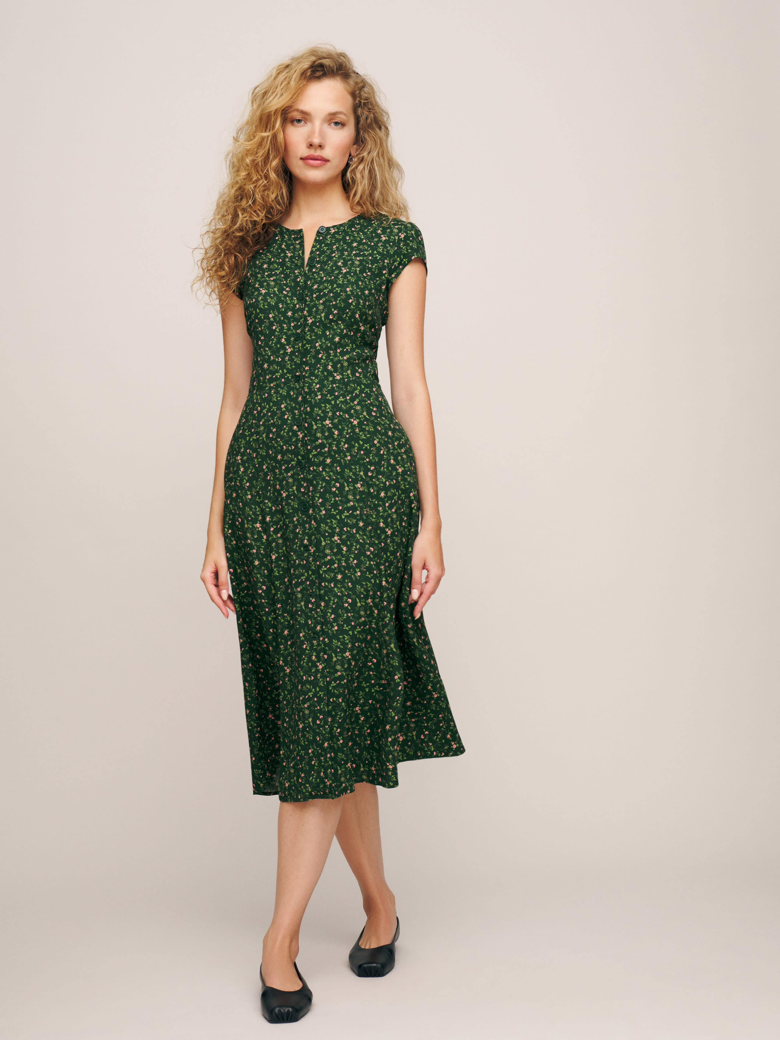 reformation fauna dress green - Milanesa 26noMD