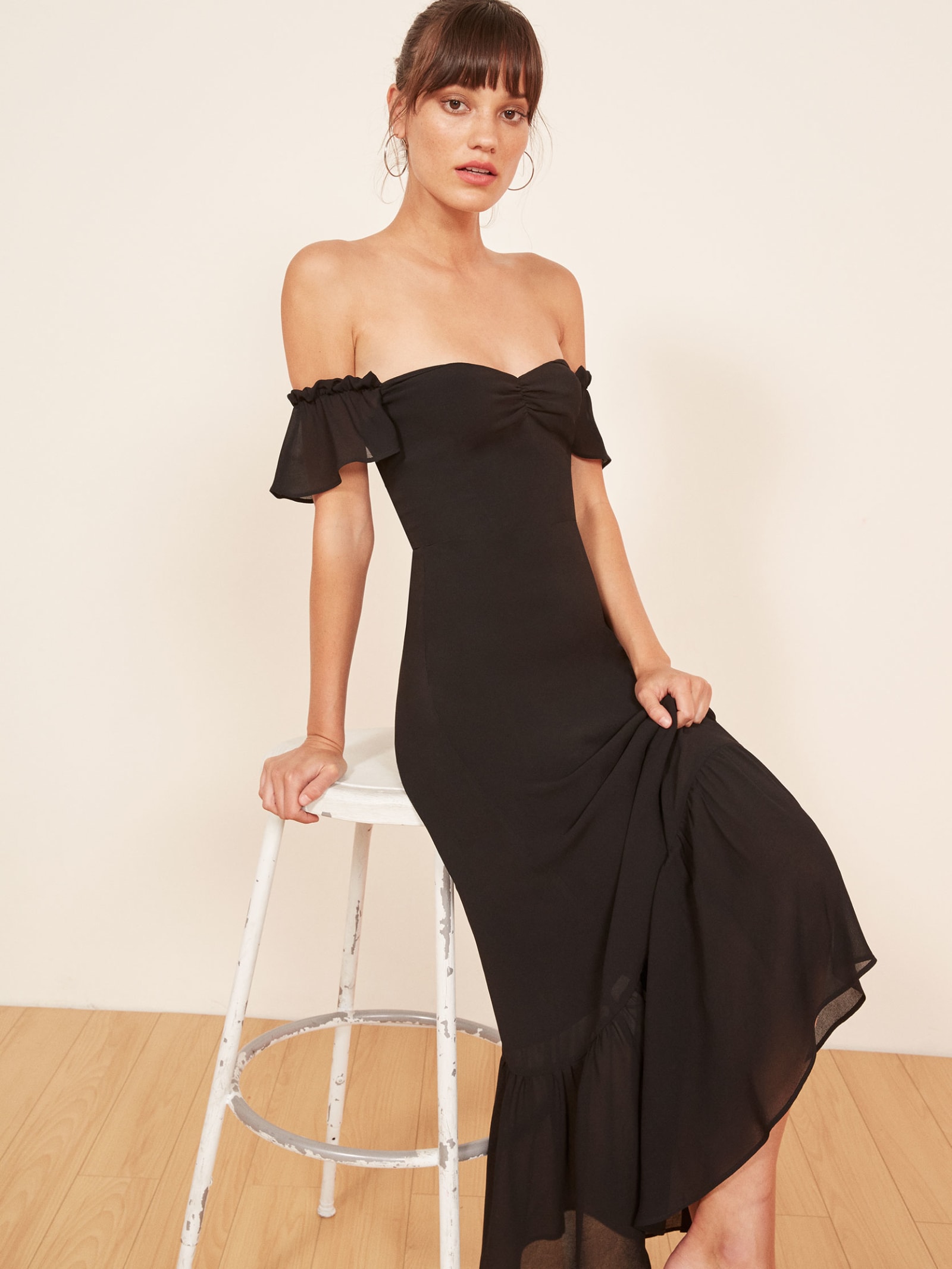 Reformation Butterfly Dress - Black | Editorialist Reformation Butterfly Dress - Black | Editorialist