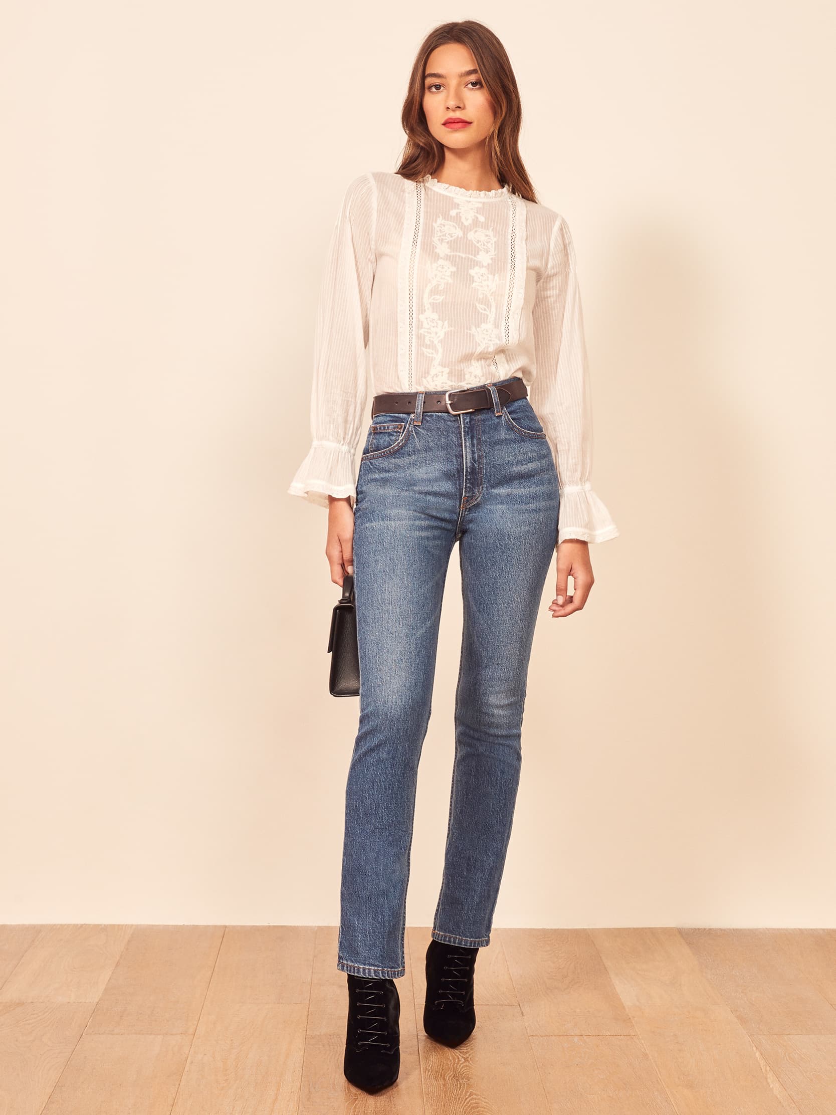 Liza High Rise Straight Jeans 