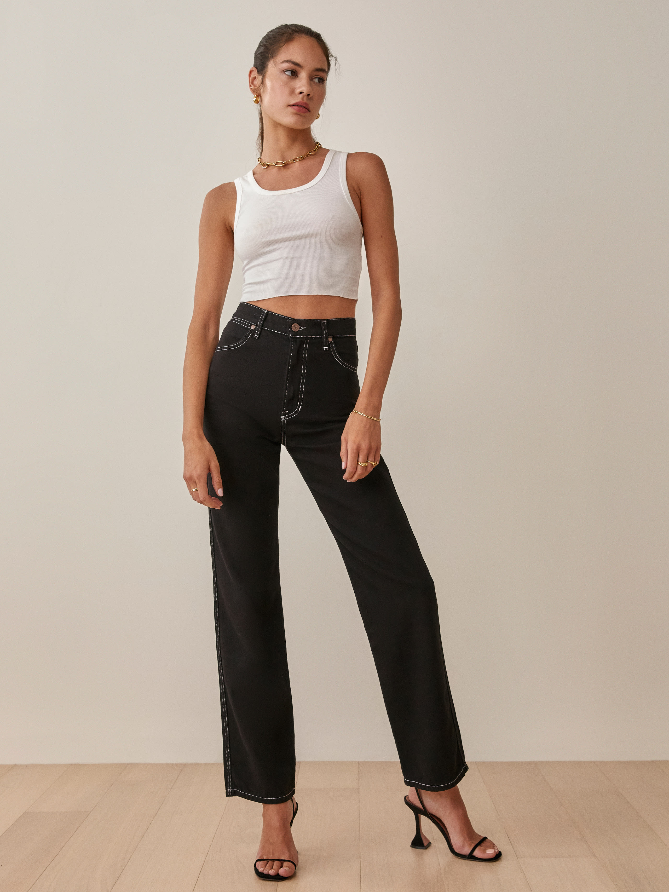 Cowboy High Rise Straight Jeans 