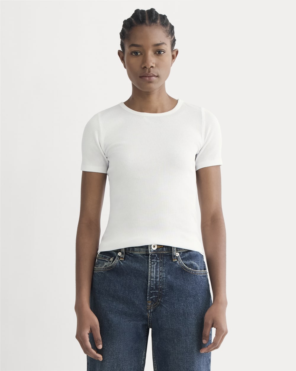 EVERLANE EVERLANE Luxe Rib Crew Neck T-shirt