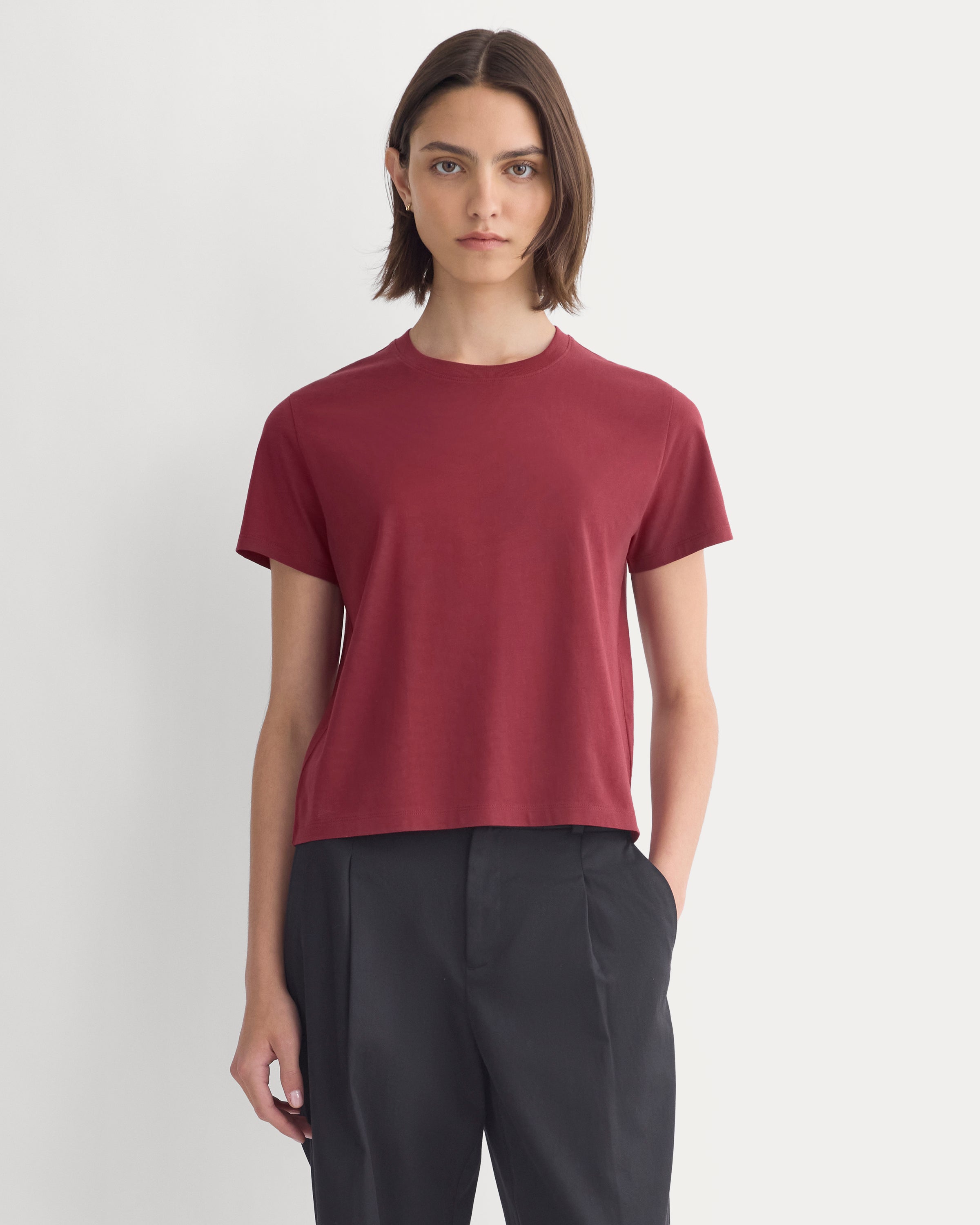 EVERLANE Everlane Essential Cotton Box-Cut T-Shirt
