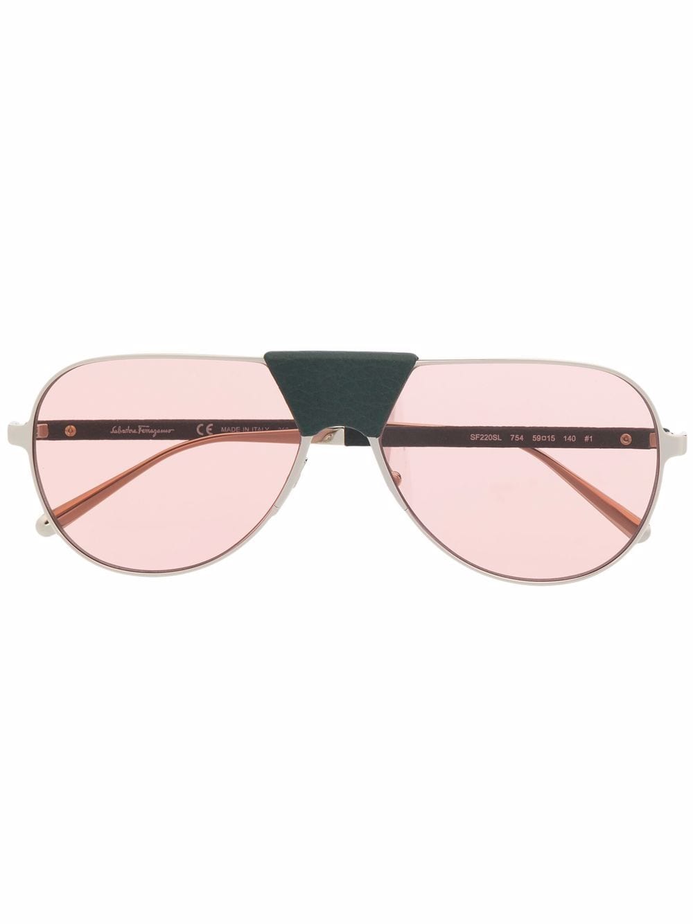 Ferragamo Pilot-Frame Sunglasses - Purple | Editorialist display picture 3