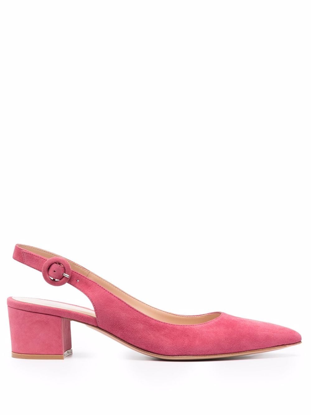 pink suede slingbacks