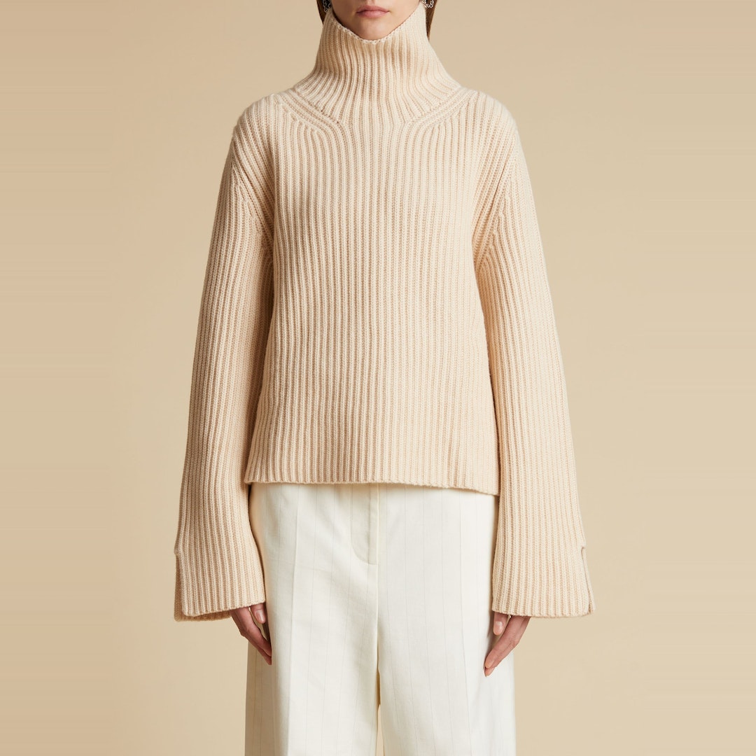 Khaite The Molly Sweater In Custard | Editorialist