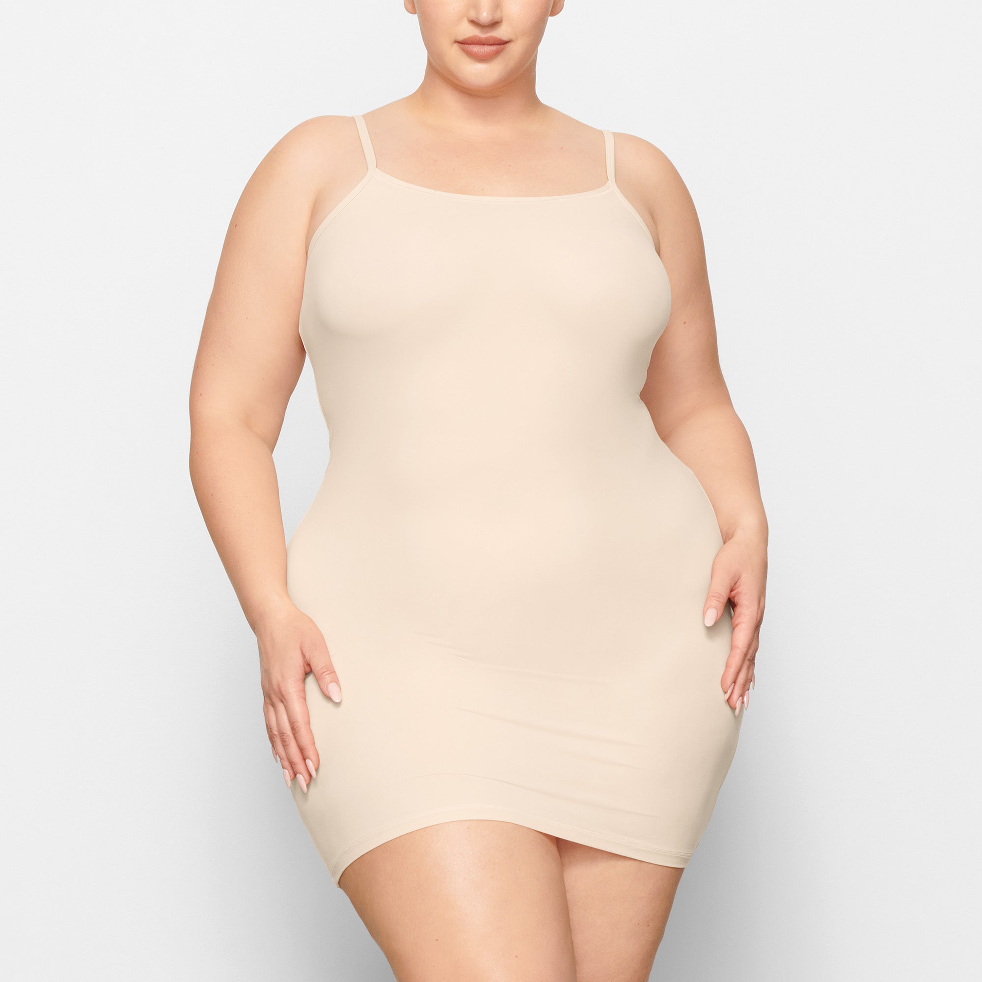 skims fits everybody slip dress review Skims Slip Dress | Light Neutral | Large | Fits Everybody - Sand