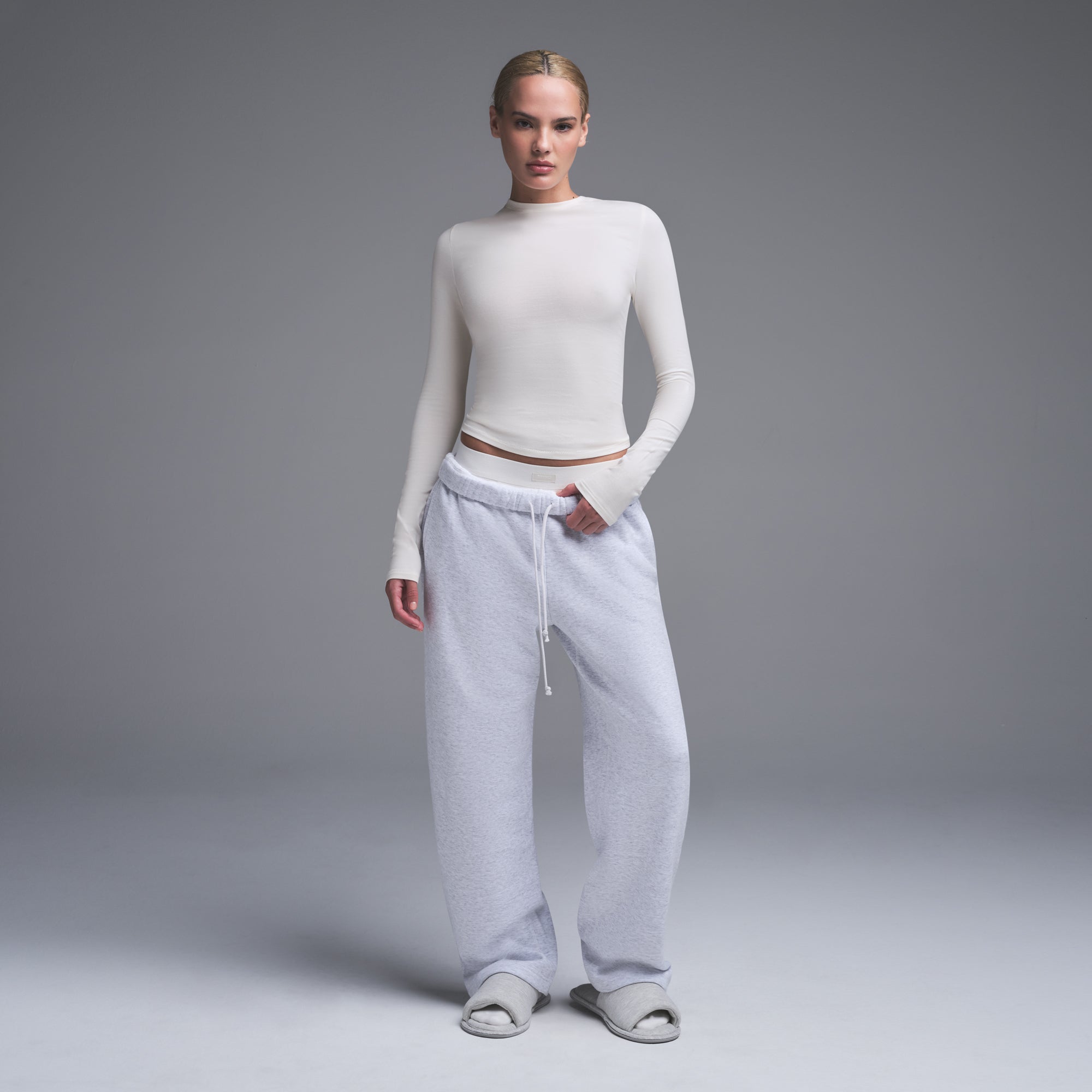 SKIMS SKIMS Cotton Jersey Long Sleeve T-Shirt