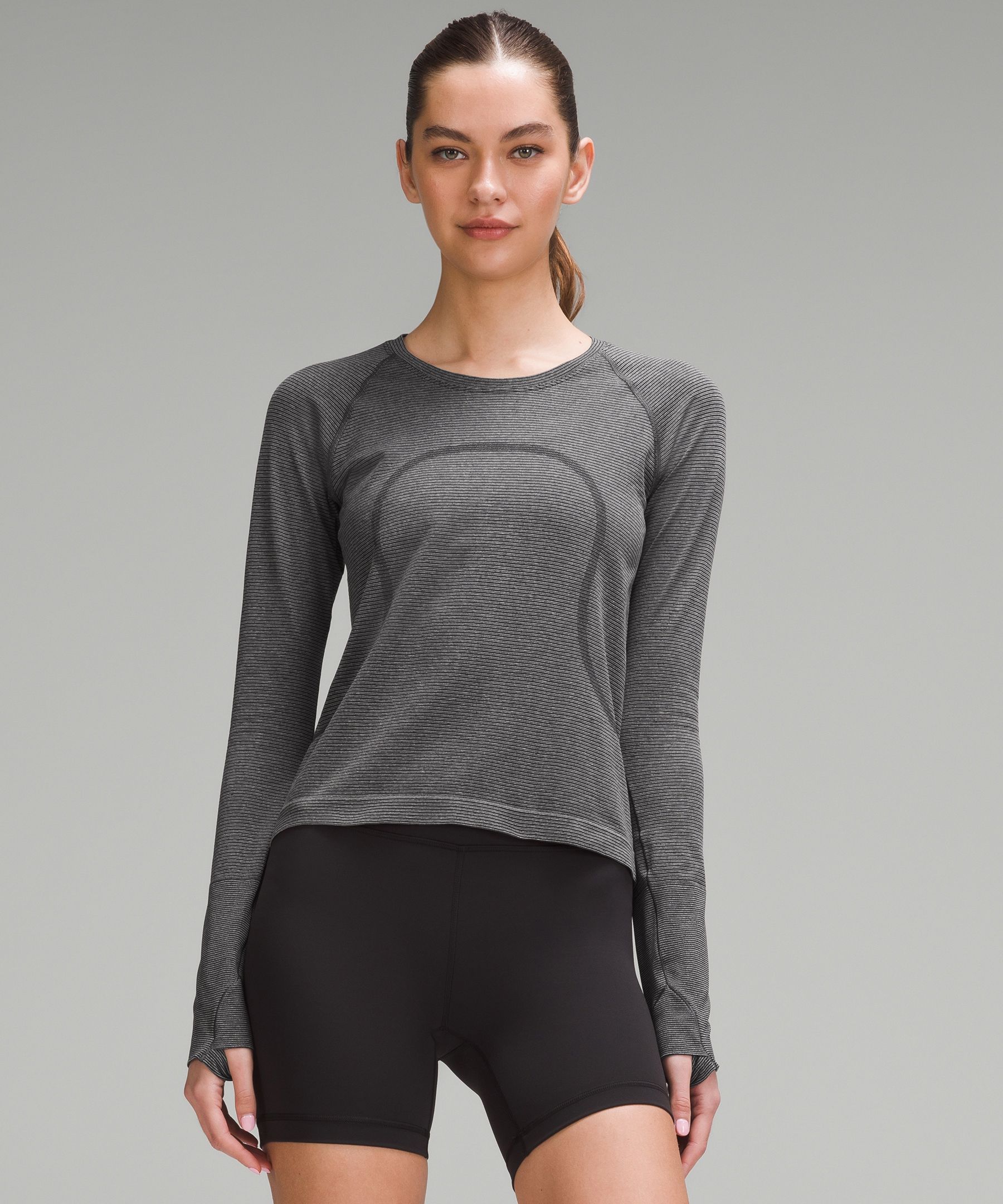 Lululemon Swiftly Tech Long-Sleeve Shirt Spandex Stripe