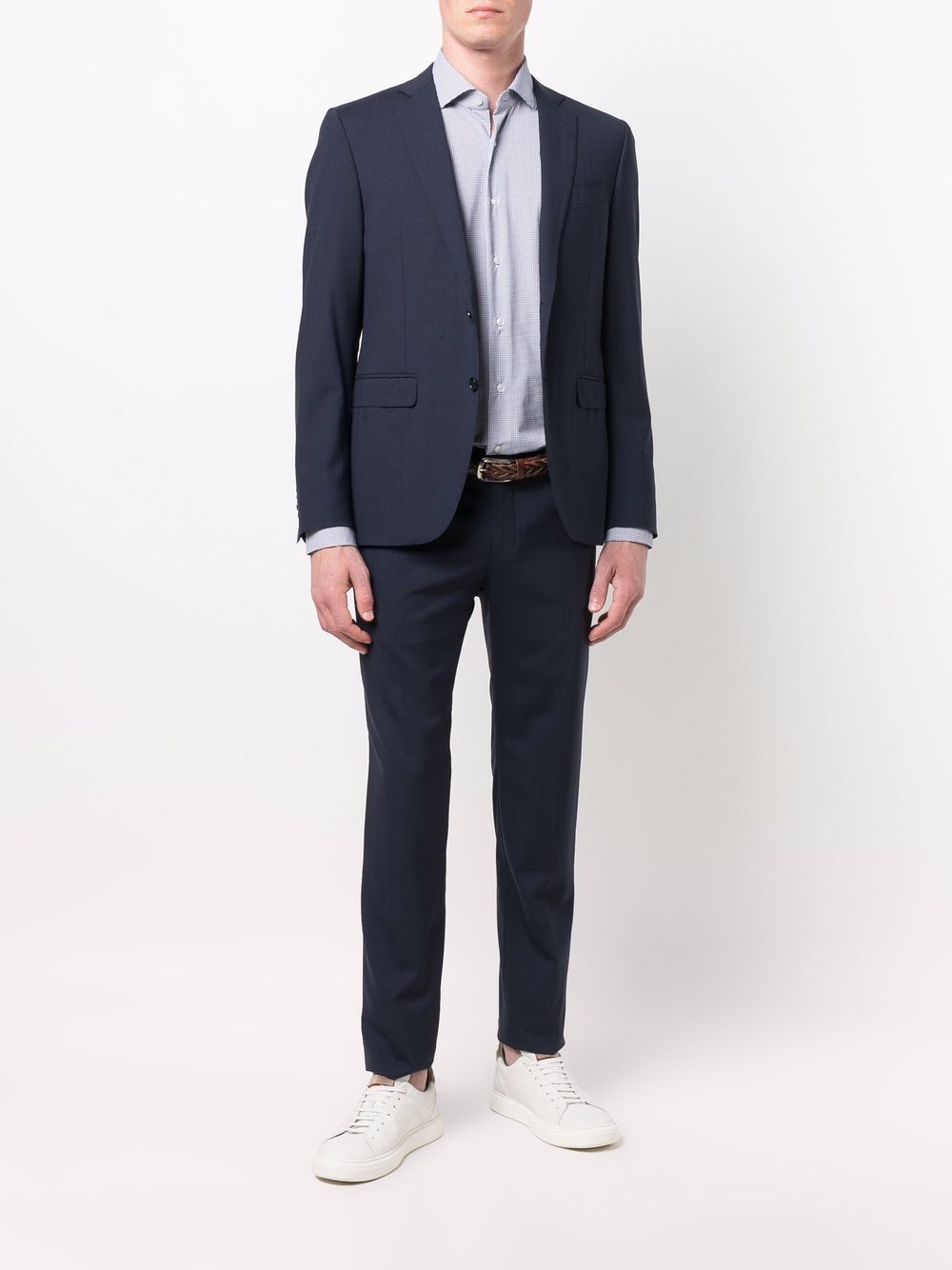 XACUS check-print button-up shirt
