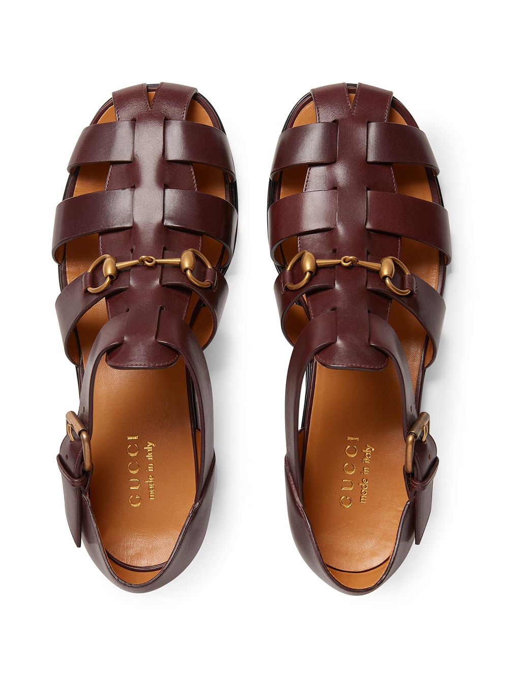 GUCCI グッチHorsebit Fisherman Sandals 21ss Gucci Horsebit Fisherman Sandals - Red | Editorialist