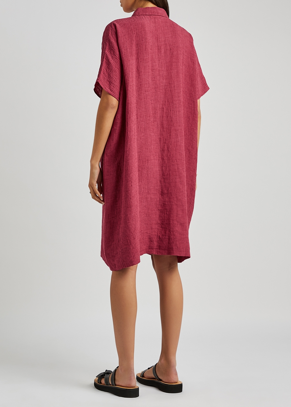 eileen fisher organic linen shirt dress Washed Organic Linen Delave Shirtdress