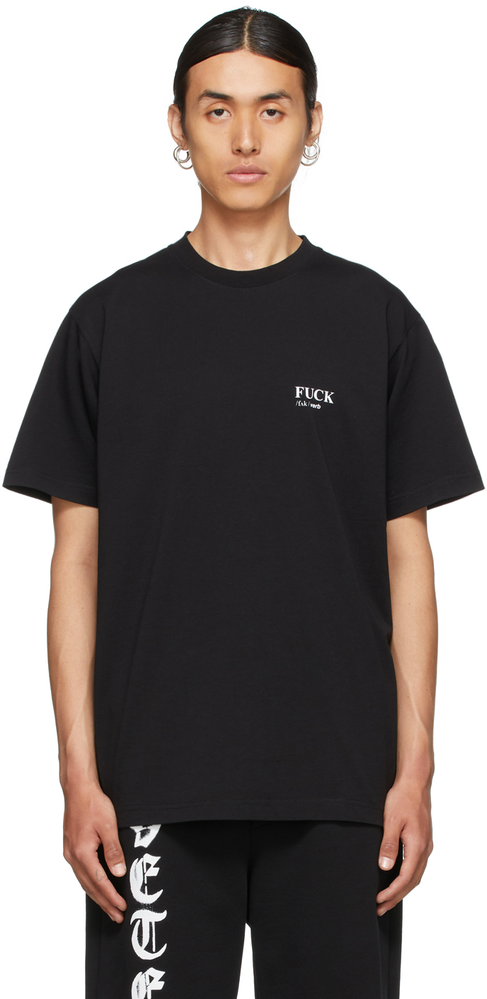 Vetements Definition 'Fuck' T-Shirt In Black - 63% Off | Editorialist
