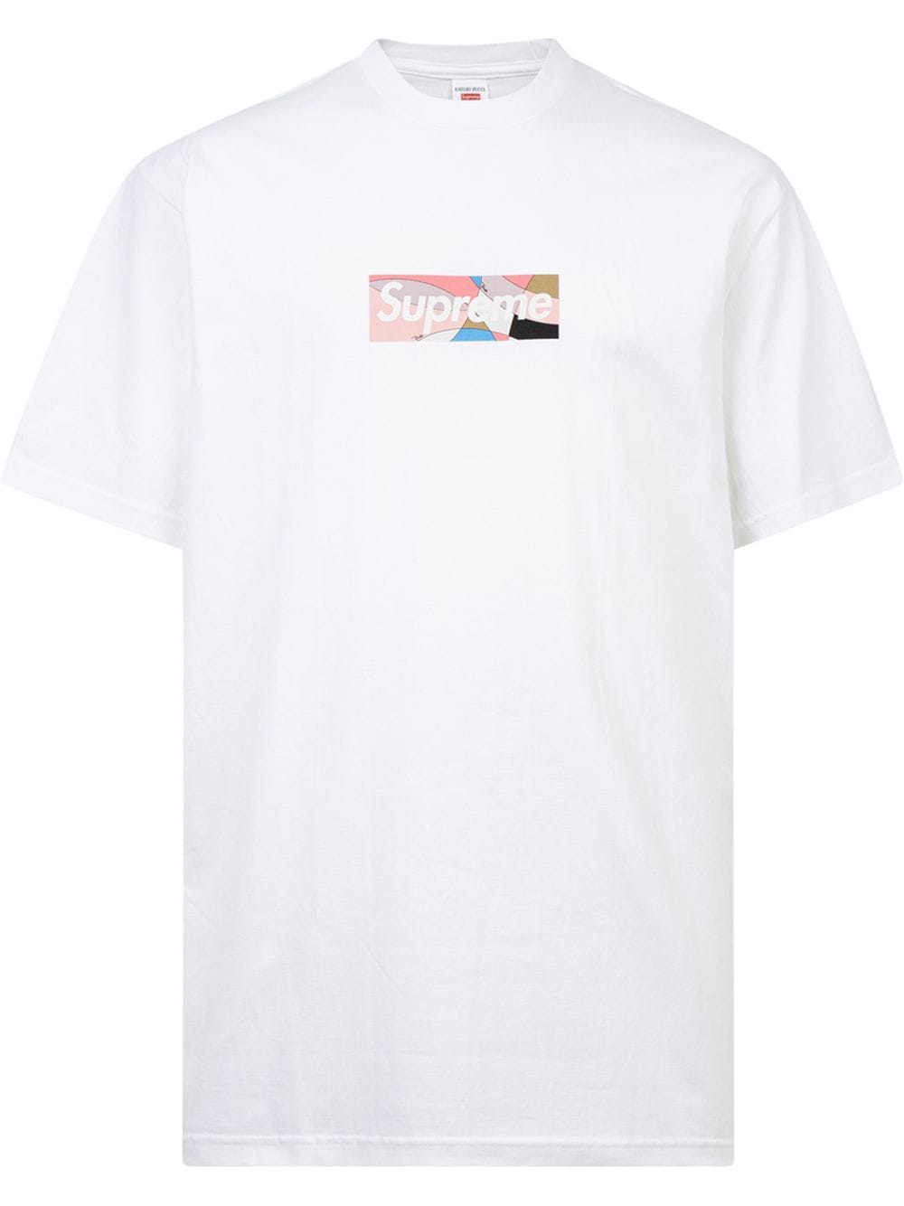Supreme X Emilio Pucci Box Logo T-Shirt - White | Editorialist