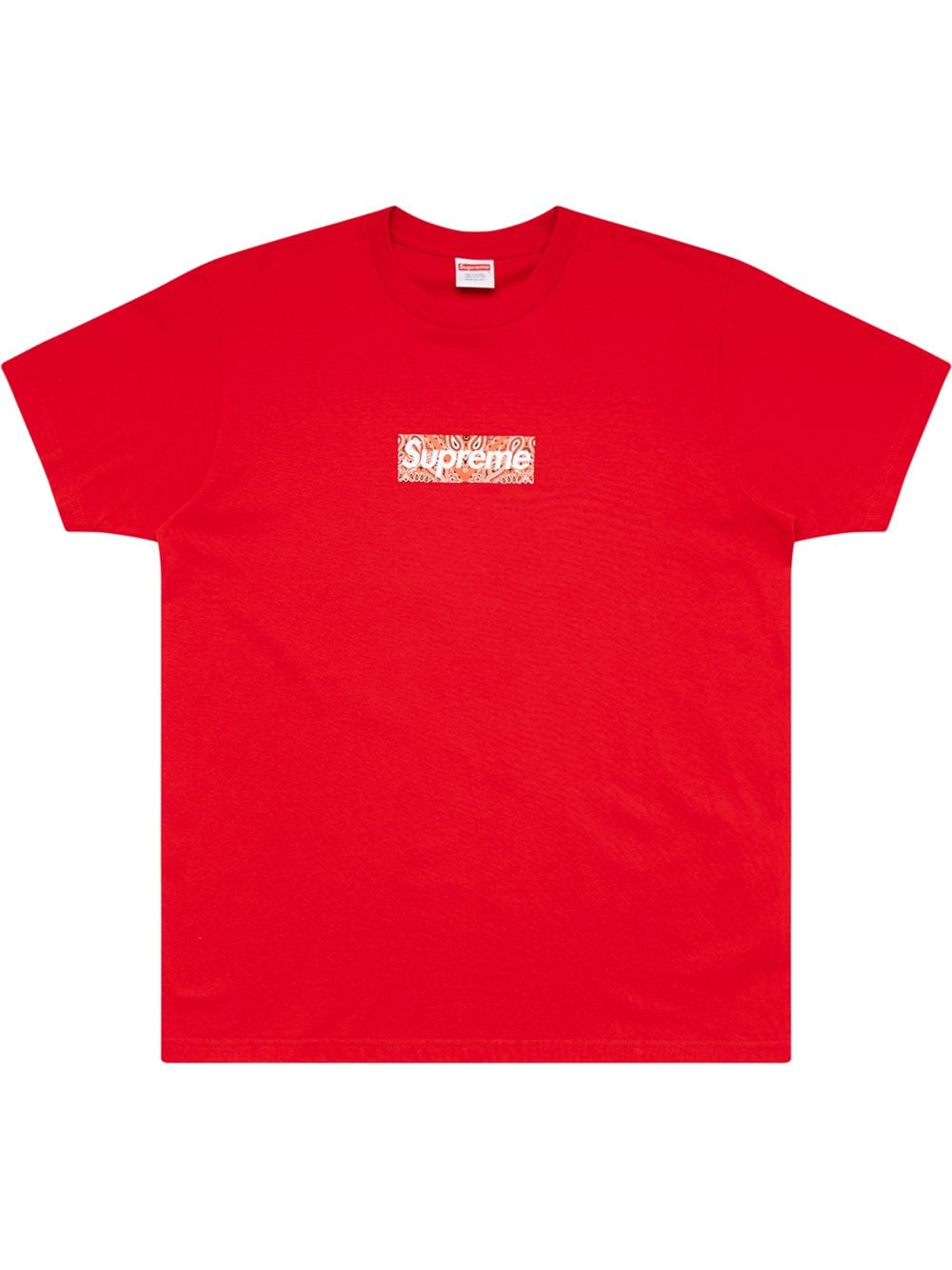Supreme Bandana Box Logo Crewneck T-Shirt - Red | Editorialist