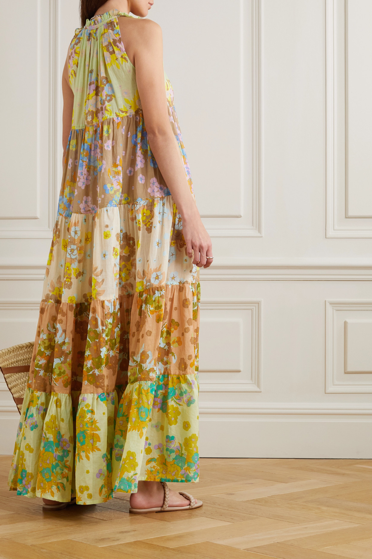 yvonne s hippy tiered printed cotton voile maxi dress Yvonne S Maxi Hippydress Sleeveless
