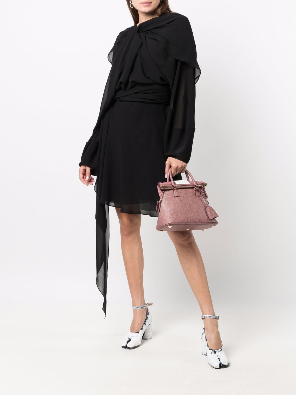 MAISON MARGIELA Draped Silk Mini Dress