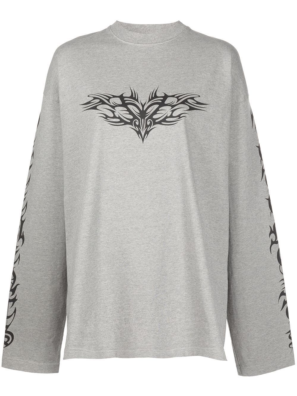 Vetements Gothic Logo Long-Sleeve T-Shirt - Grey | Editorialist