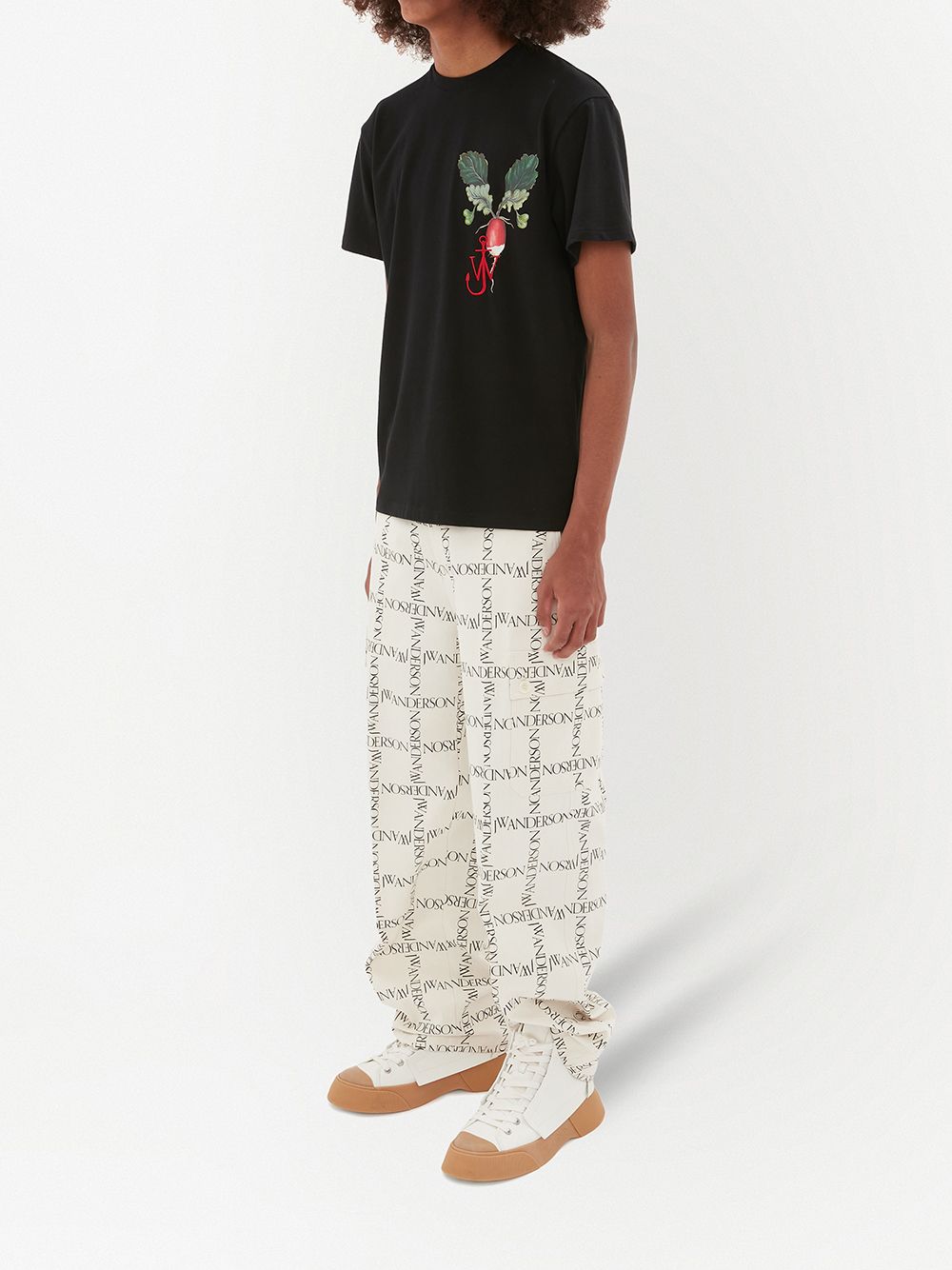 JW ANDERSON JW Anderson Logo-Print Straight-Leg Trousers