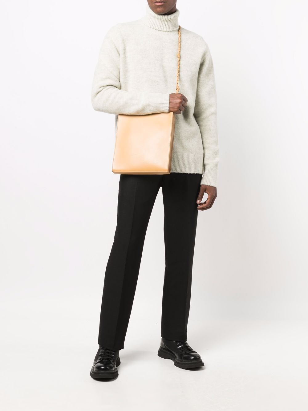 JIL SANDER Jil Sander Tangle Embossed-Logo Leather Bag