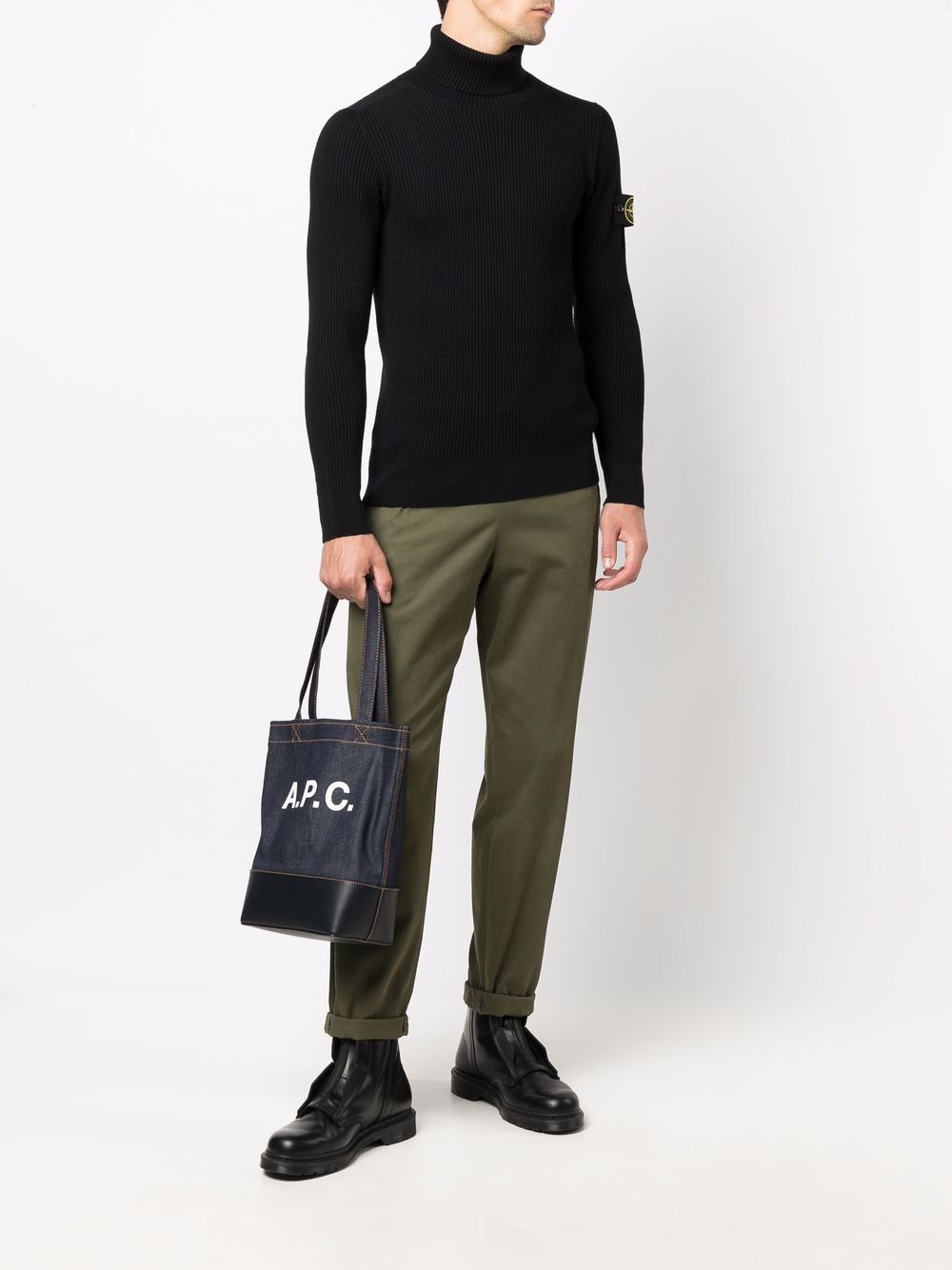 A.P.C. A.P.C. Denim Logo Tote Bag