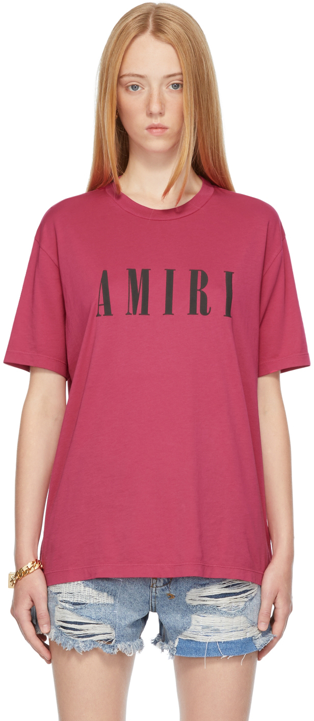 AMIRI Pink Core Logo T-Shirt - Editorialist