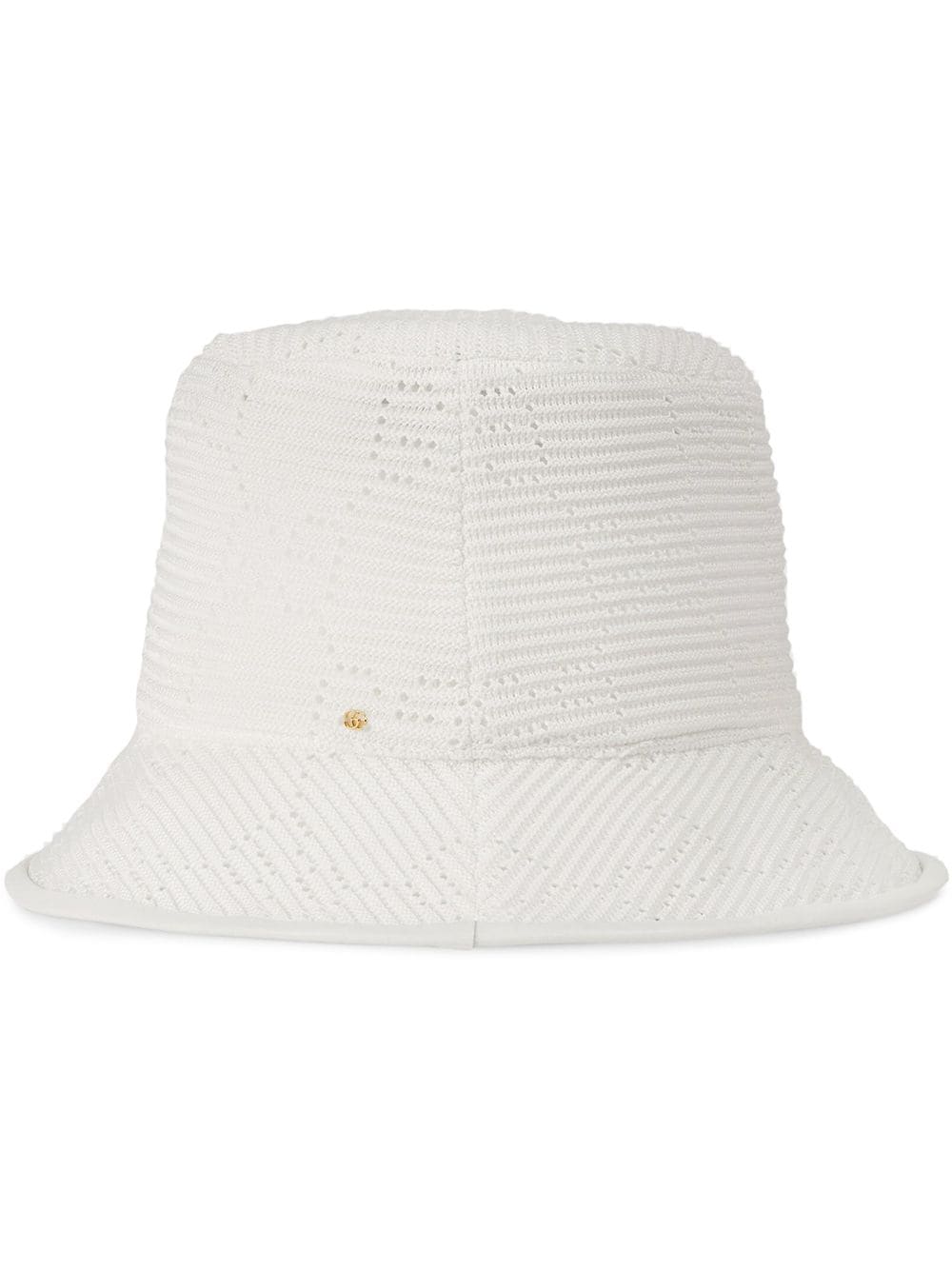 Gucci Gg Cable-knit Fedora Hat - White | Editorialist