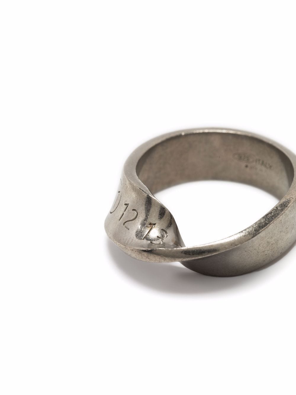Maison Margiela Numbers-Motif Twisted Ring - Silver | Editorialist