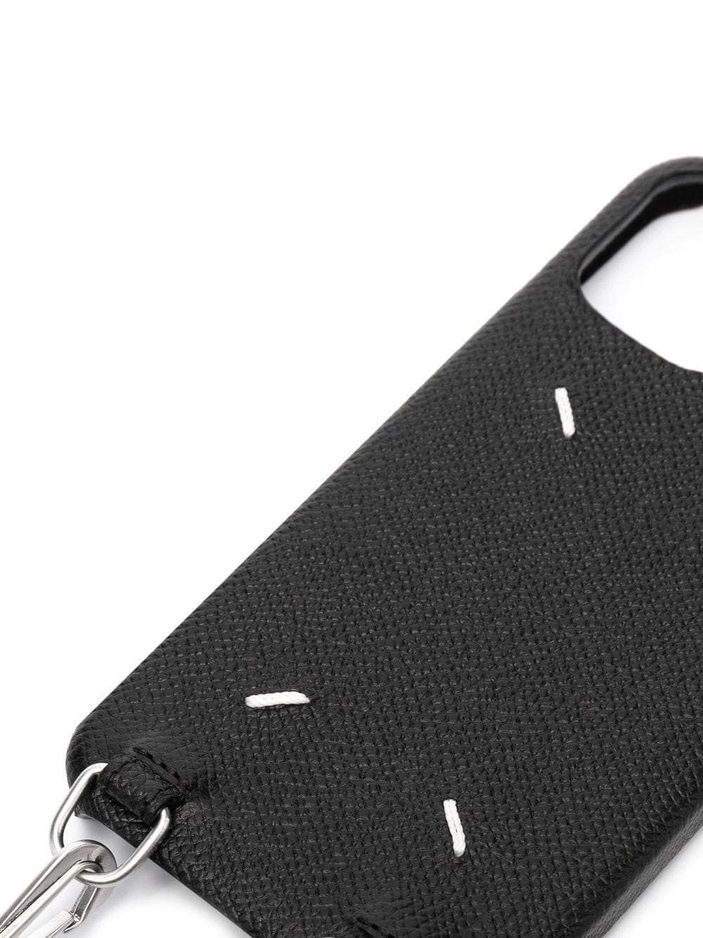 Maison Margiela Grained Leather Iphone 12/12 Pro Case - Black