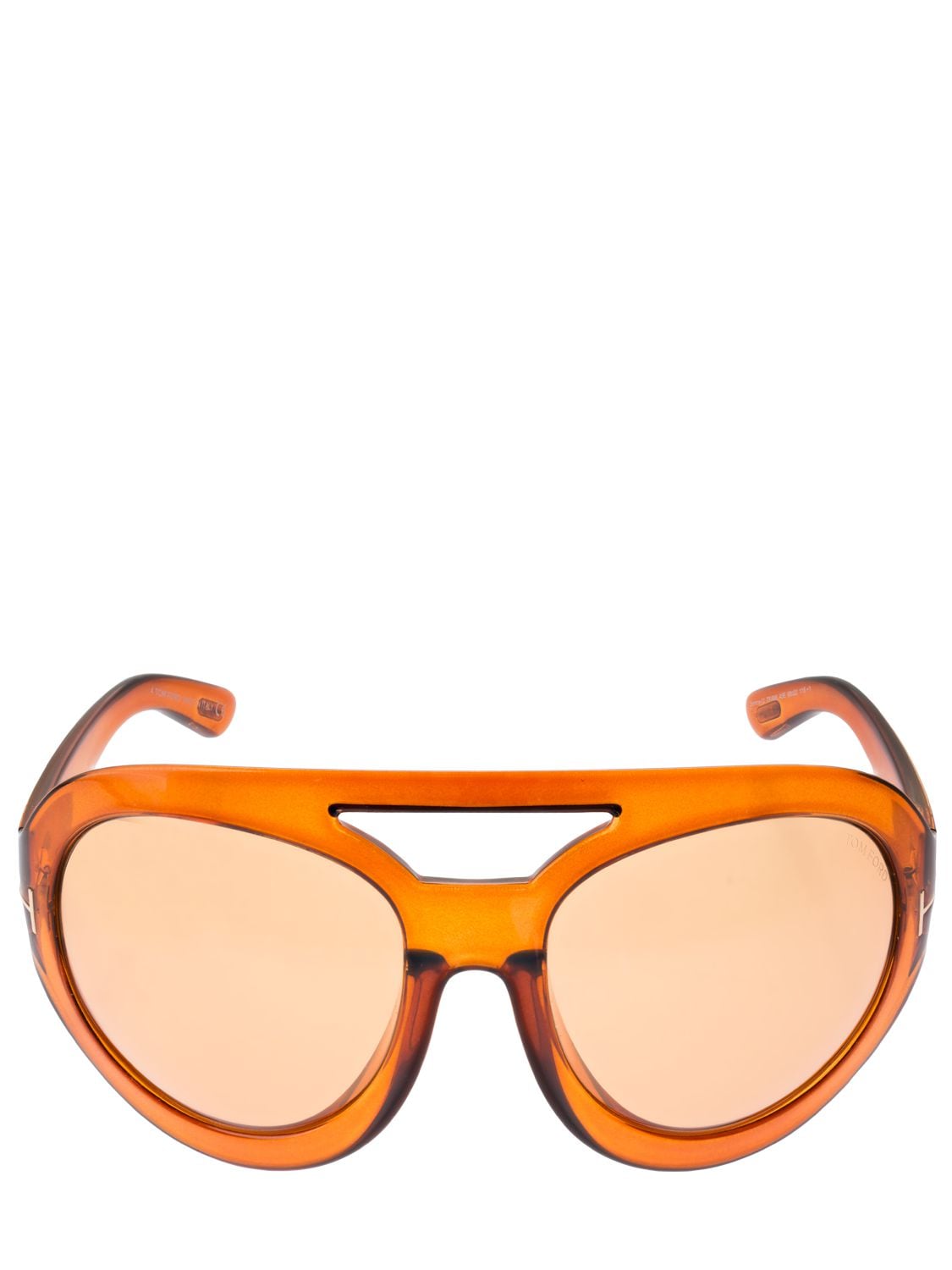 Tom Ford Serena Brown/Gold Sunglasses Tom Ford Serena Oversize Round Sunglasses - Orange,Brown  main image 2