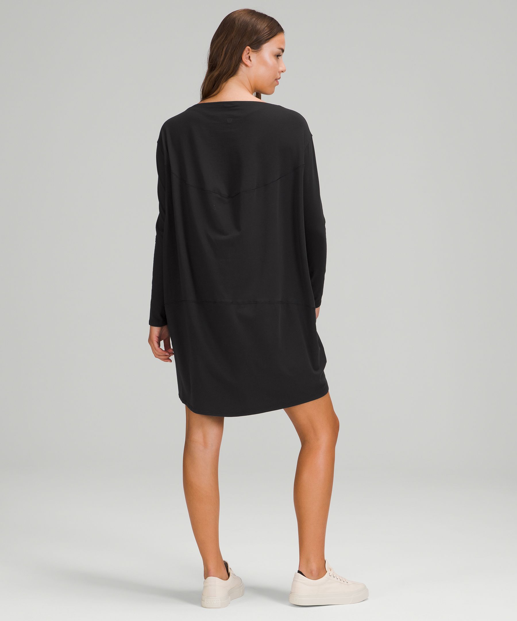 back in action long sleeve dress lululemon Lululemon Back In Action Long Sleeve Dress - Black
