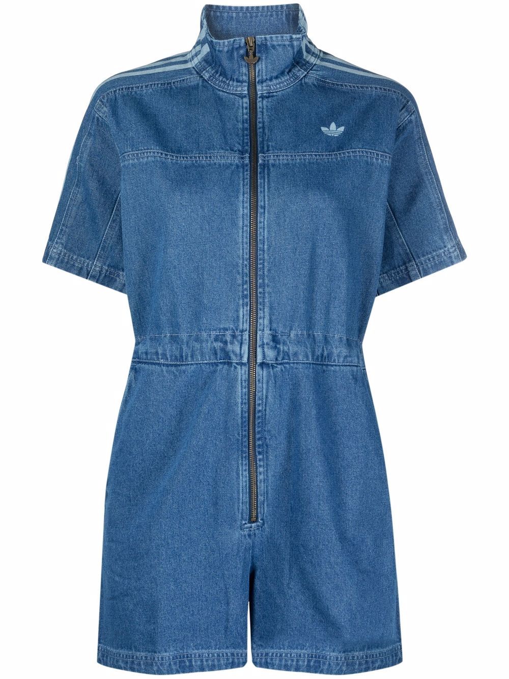 Adidas Adicolor Denim Jumpsuit In Blue - 23% Off | Editorialist