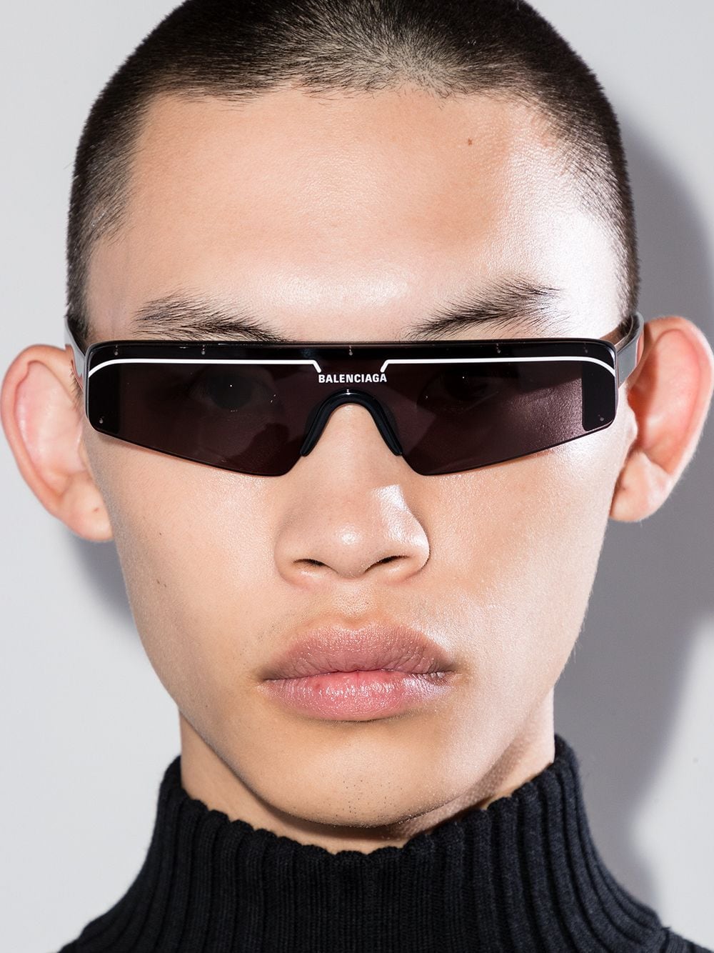 New Balenciaga Ski Rectangle Sunglasses in Black Balenciaga - Ski Rectangle sunglasses Balenciaga main image 4