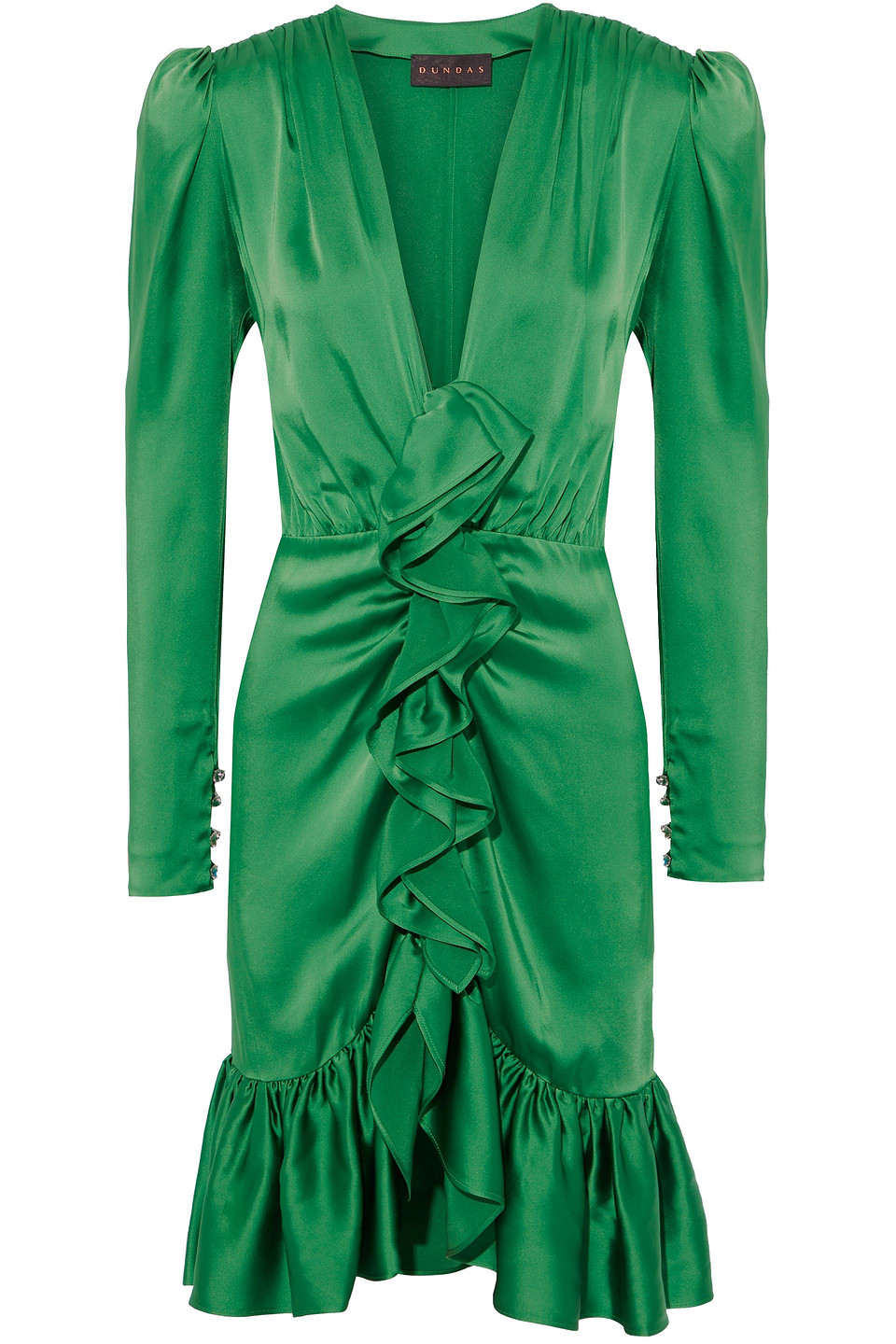 dundas green dress Buy Ruffled Satin - At 80% Off One shoulder prom