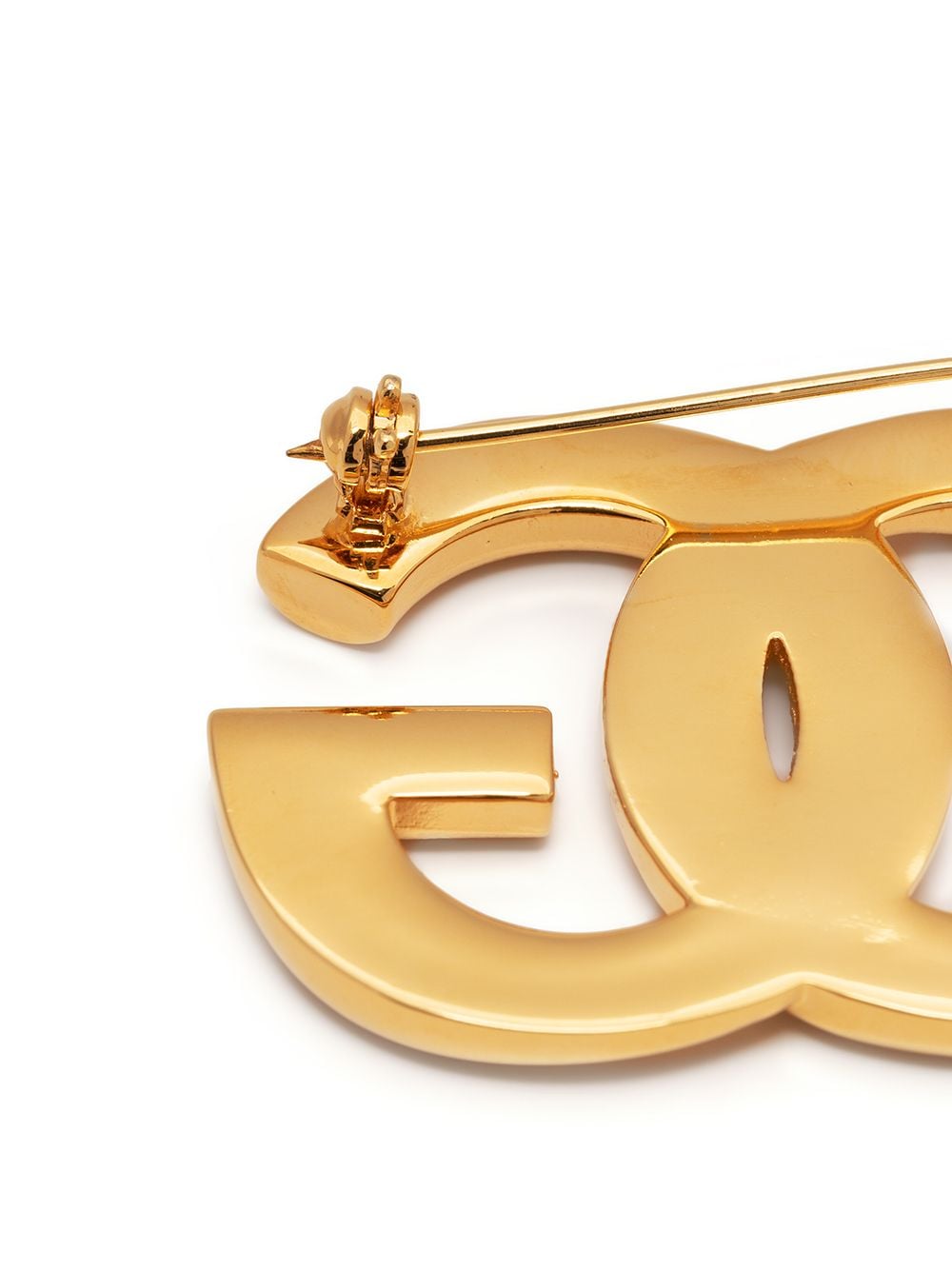 Dolce & Gabbana Dg Logo Brooch - Gold | Editorialist