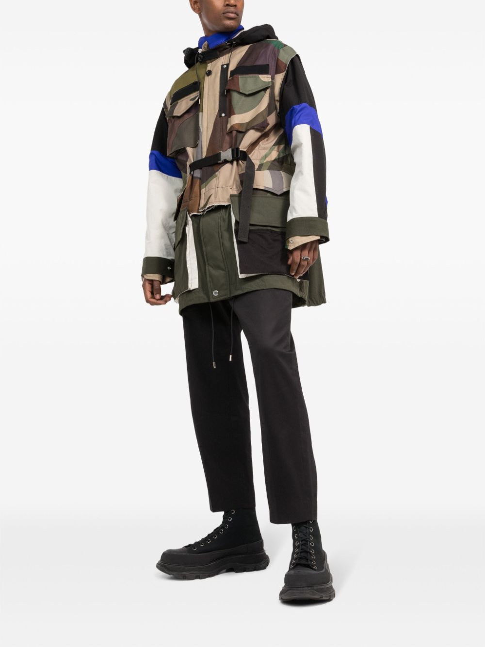 SACAI sacai Camouflage-Print Hooded Coat