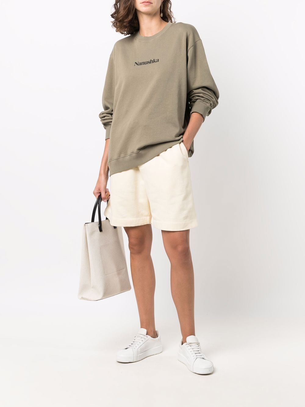 NANUSHKA Nanushka Embroidered Logo Organic Cotton Shorts