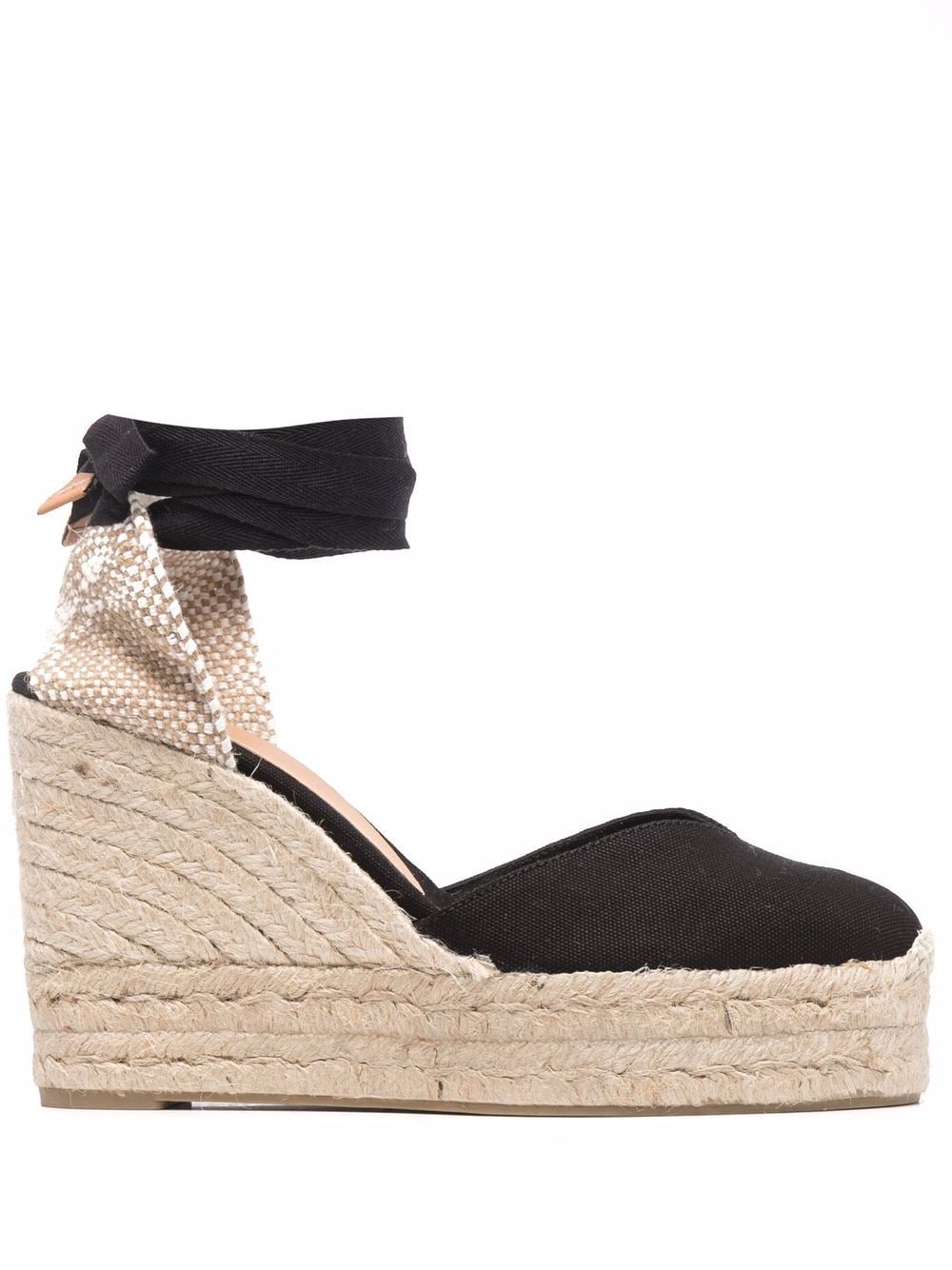 CastaÑer Chiara 110mm Wedge Espadrilles Black Editorialist