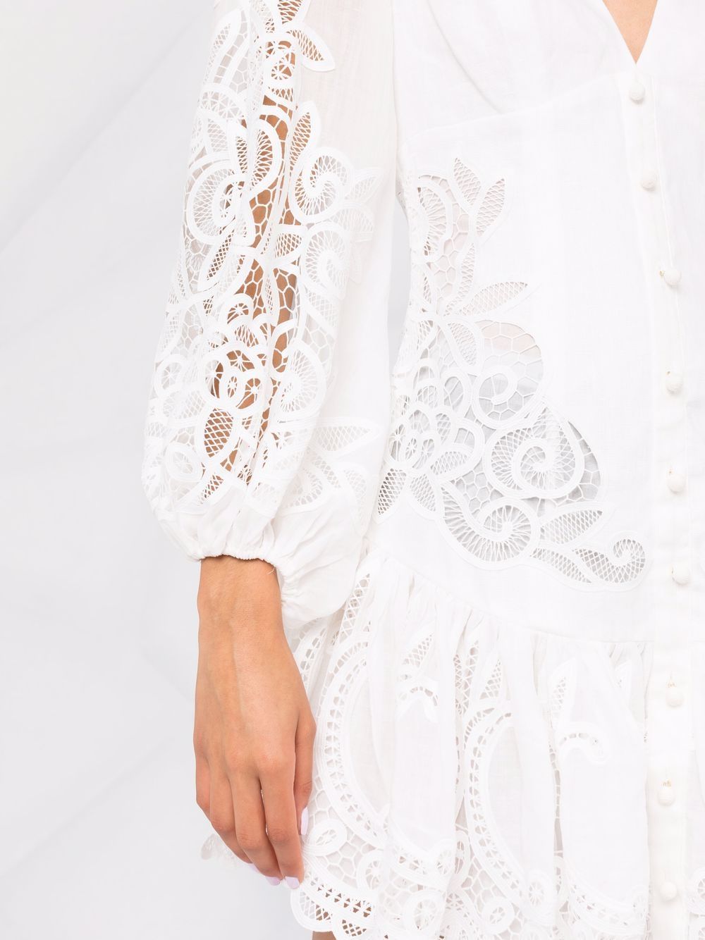 zimmermann mae lace mini dress ZIMMERMANN Mae Lace Ramie-Blend Midi Dress