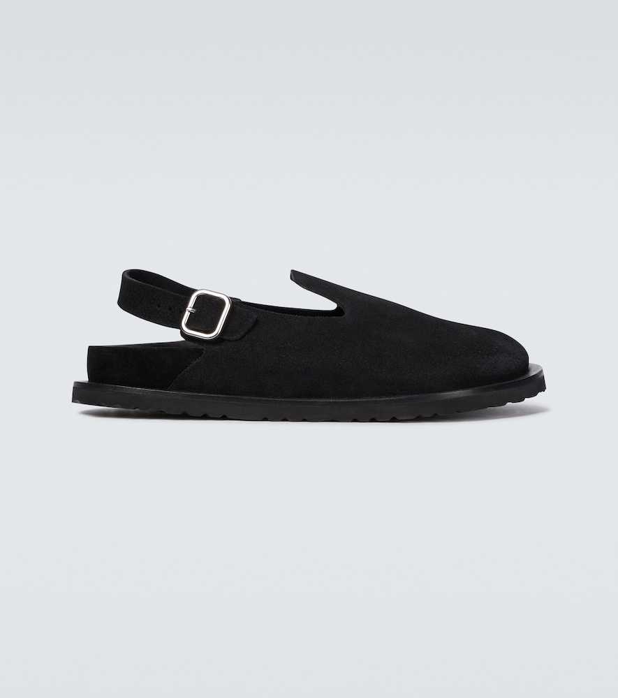 Jil Sander Birkenstock X Berlin Suede Mules In Black - 30% Off
