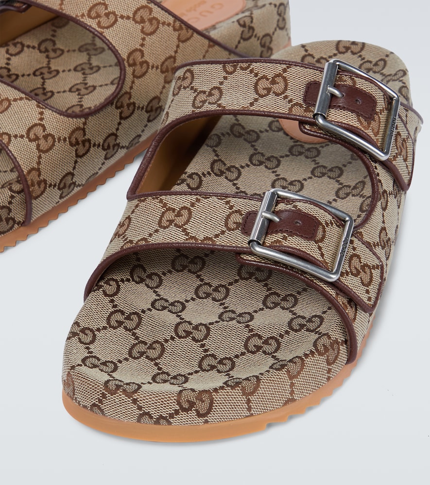 Gucci Gg Supreme Canvas Sandals - Brown | Editorialist