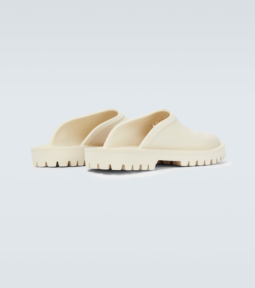 Gucci Gg Rubber Mules - White | Editorialist display picture 3