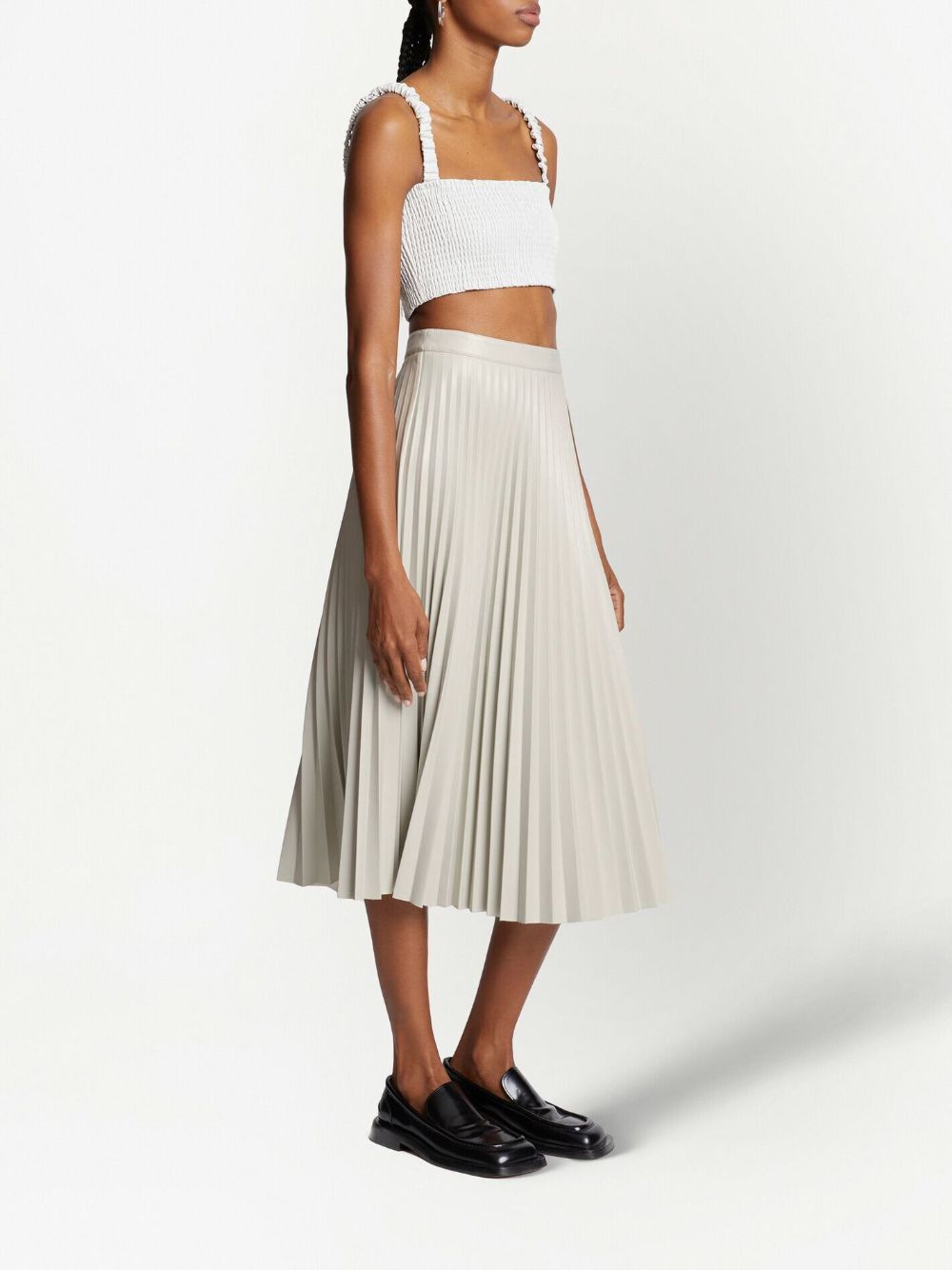 PROENZA SCHOULER WHITE LABEL Proenza Schouler White Label Faux-Leather Pleated Skirt
