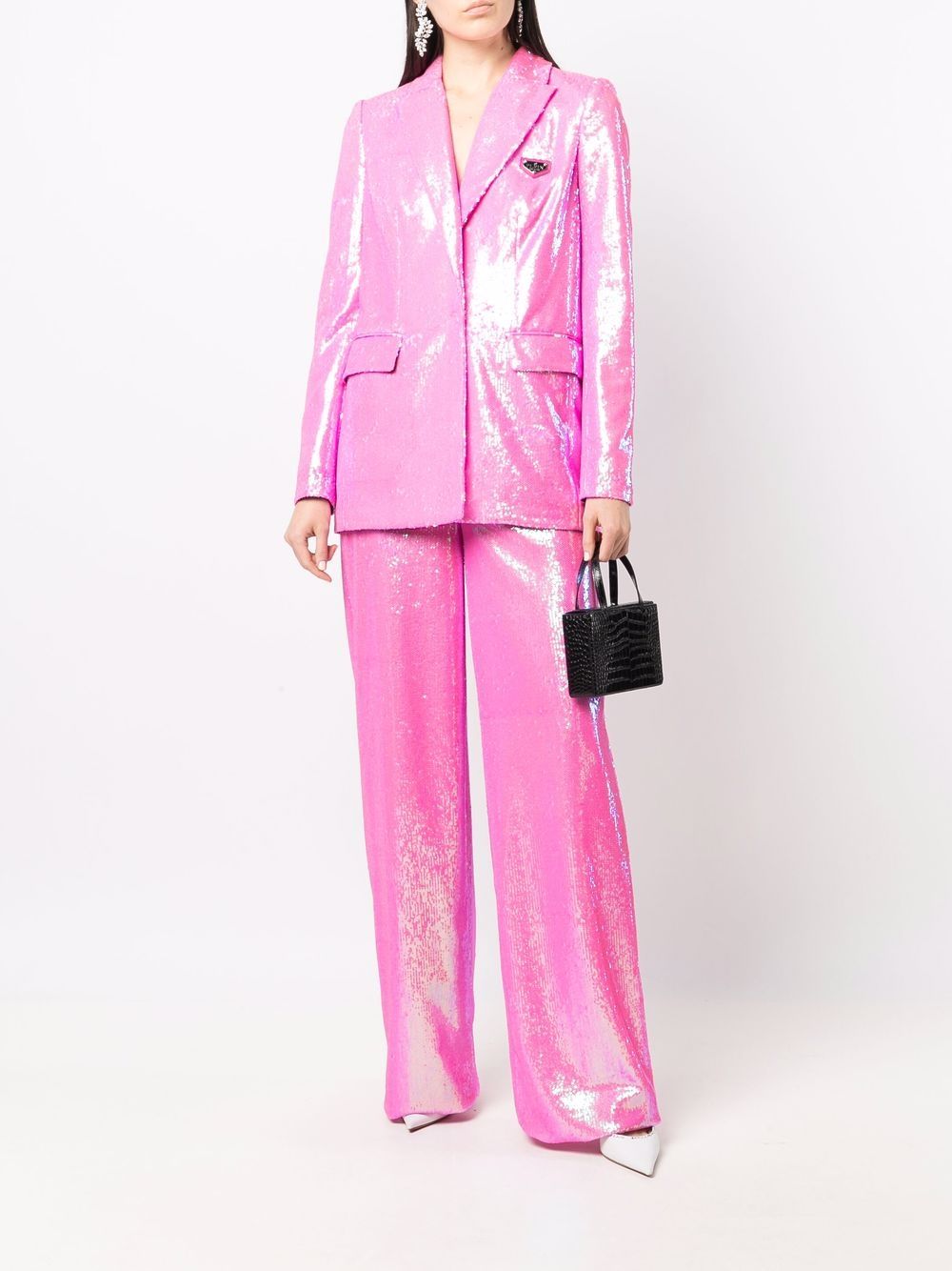 PHILIPP PLEIN Wide-Leg Embellished Trousers