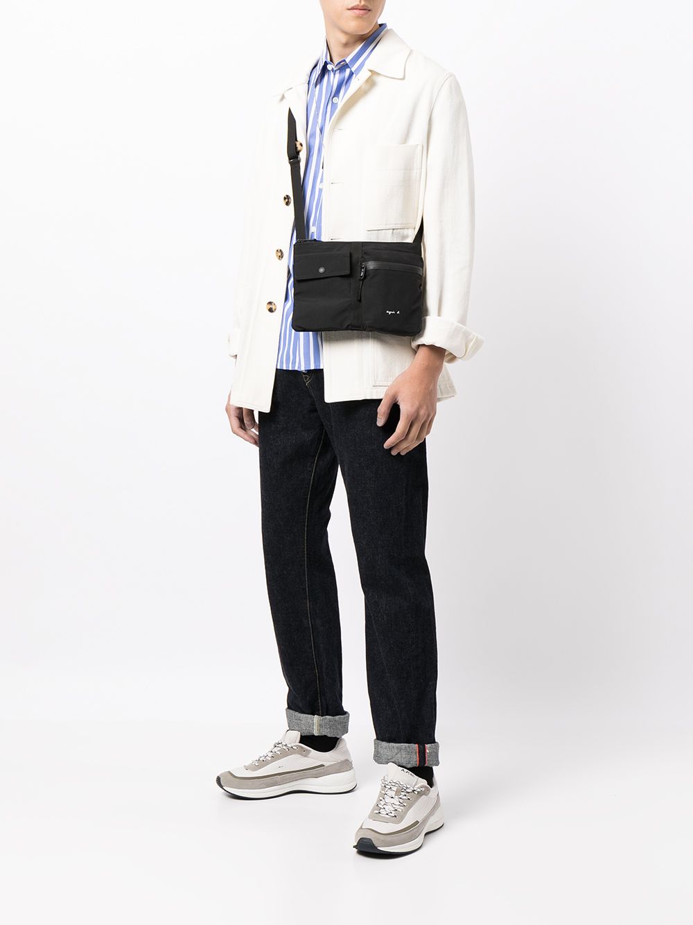 AGNES B. Agnès b. Zip-Up Messenger Bag