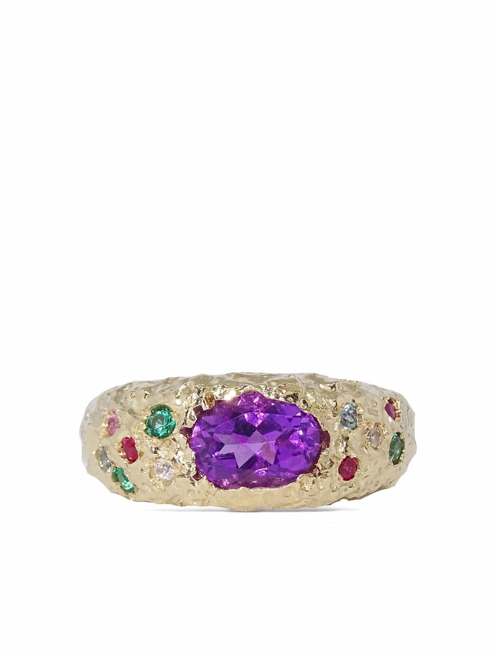Susannah King 9kt Yellow Bon Bon Amethyst Ring Gold Editorialist