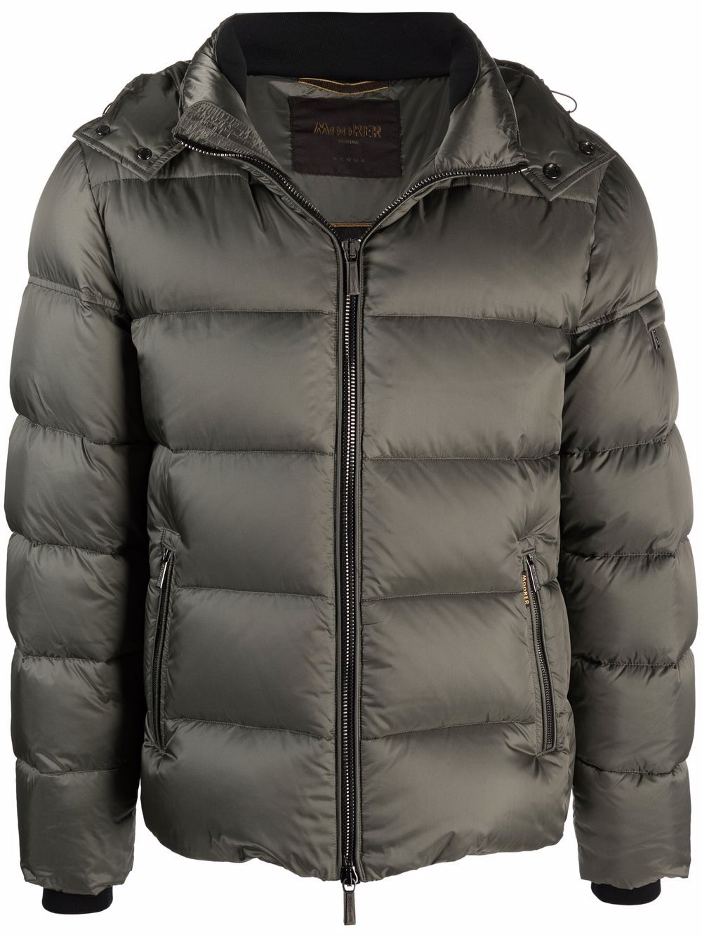 Moorer Brett Feather-Down Puffer Jacket - Green | Editorialist