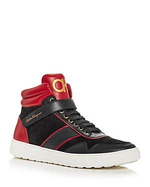Ferragamo Noe High Top Sneakers In Nero - 50% Off | Editorialist display picture 1