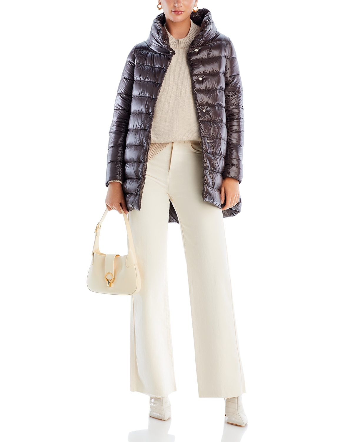 HERNO Black Collar Down Coat