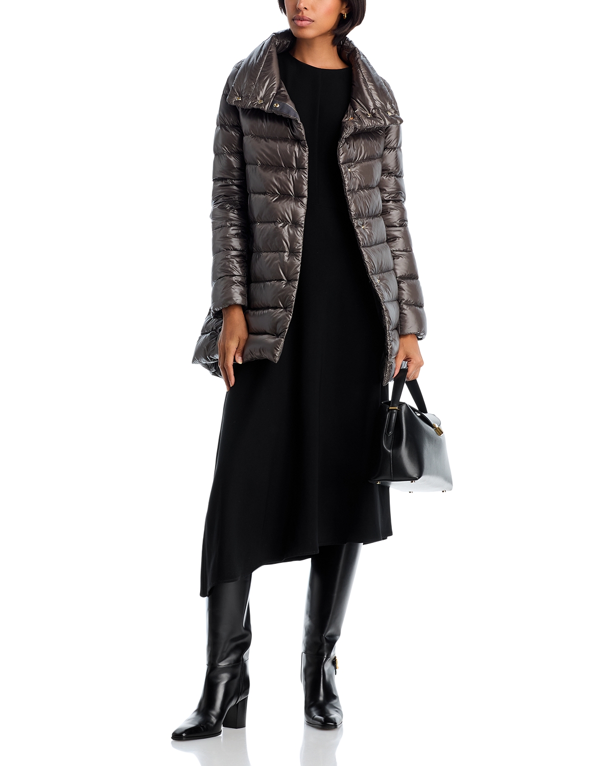 HERNO Black Collar Down Coat